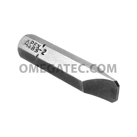 Apex 485 2X Slotted Insert Bits 5 16 Hex Drive