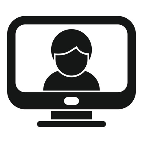 Monitor Assistant Icon Simple Vector Office Service 14989428 Vector