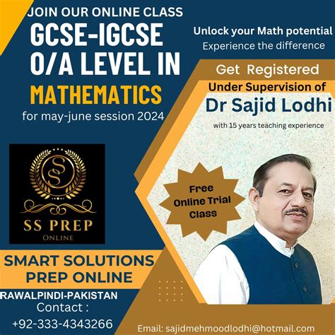 Dr Sajid Mehmood Lodhi On Linkedin Online Math Classes