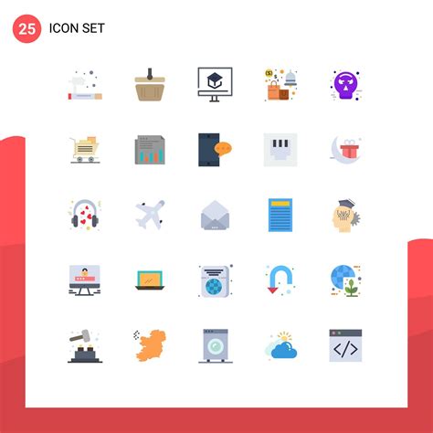 25 Universal Flat Colors Set For Web And Mobile Applications Shopping Sale Education