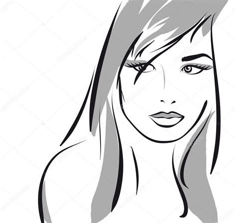 Beauty Girl Face Stock Vector By ©yurafx 9088285