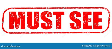 Must See Red Stamp Stock Illustration Illustration Of Banner 99832462