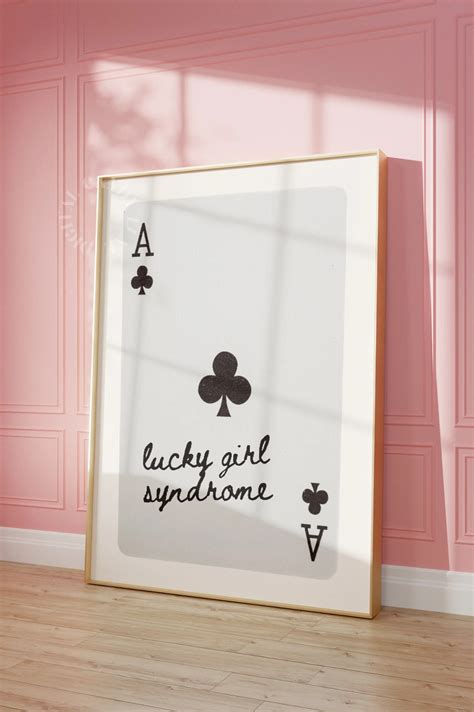 Lucky Girl Syndrome Print Trendy Wall Art Aesthetic Wall Art Etsy Artofit