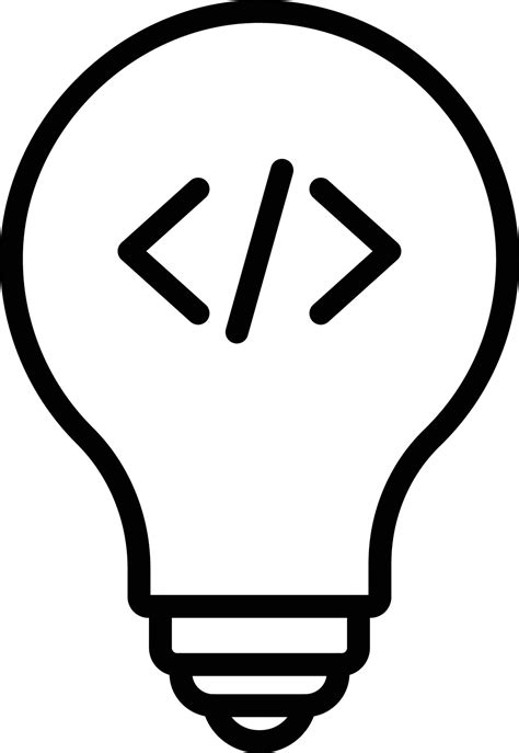 Coding Bulb Isolated Vector Icon Which Can Easily Modify Or Edit