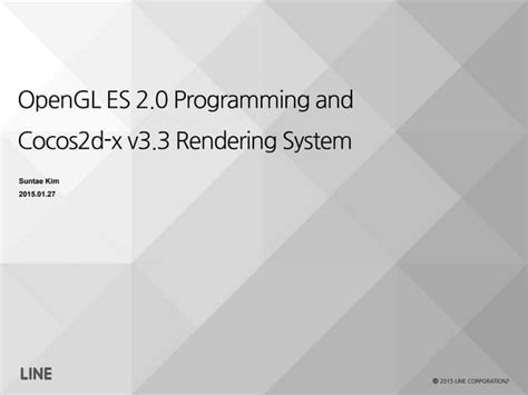 Opengl Es 20 Programming And Cocos2d X V33 Rendering System Ppt