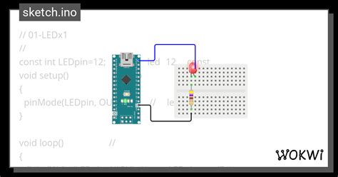 01閃爍電路 Wokwi Esp32 Stm32 Arduino Simulator