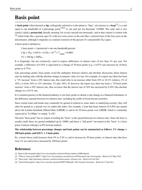 Basis Points Bps Definition Pdf Basis Point Encodings