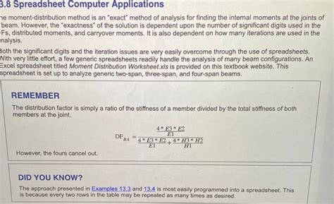 Section 138 Spreadsheet For The Following Problems