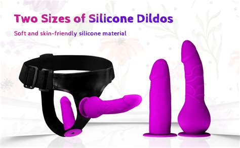 Vibrant Purple Strap On Dildo Adult Sex Toys Strapon Harness With 2
