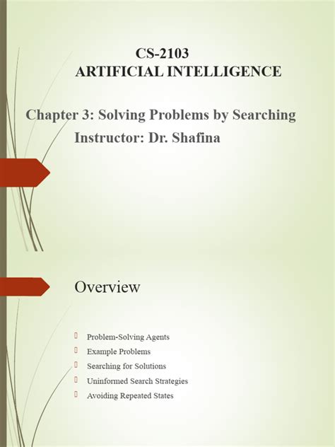 Problem Solving In Ai Search Strategies Pdf Artificial