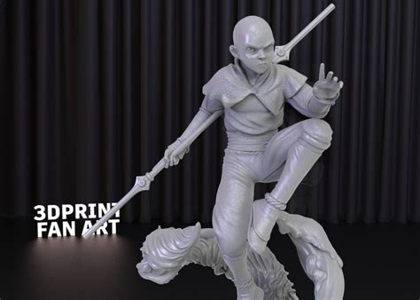 The Last Airbender Avatar Aang 3d Print Stl File For 3d Printing 3d Digital Instant Download