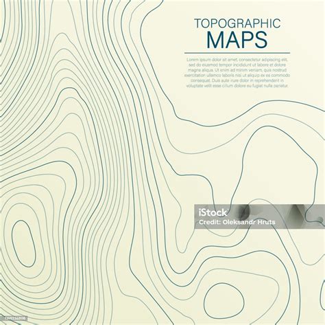 모 포 그래픽 지도 선과 등고선의 지형 등고선에 대 한 양식 된 높이입니다 벡터 스톡 일러스트 지형학에 대한 스톡 벡터 아트 및 기타 이미지 Istock