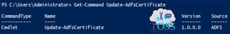 Update Adfscertificate Adfs Powershell Cmdlet Toss