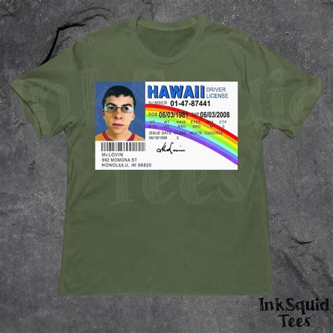 Mclovin From Superbad Id Graphic T Shirt Funny Meme Shirts Top Selling T Shirts Movie T