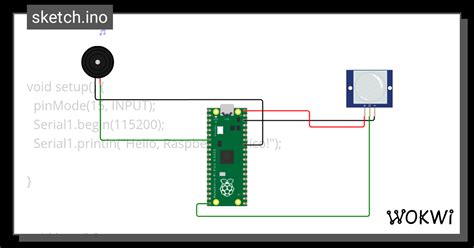 Thsensor Motion Pir Raspberry Pico Wokwi Esp Stm Arduino Simulator