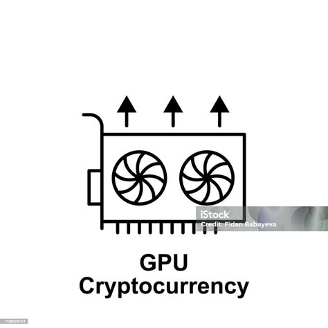 비트 코인 Gpu 개요 아이콘을 비트 코인 일러스트 아이콘의 요소입니다 기호와 기호는 웹 로고 모바일 앱 Ui Ux에 사용할 수