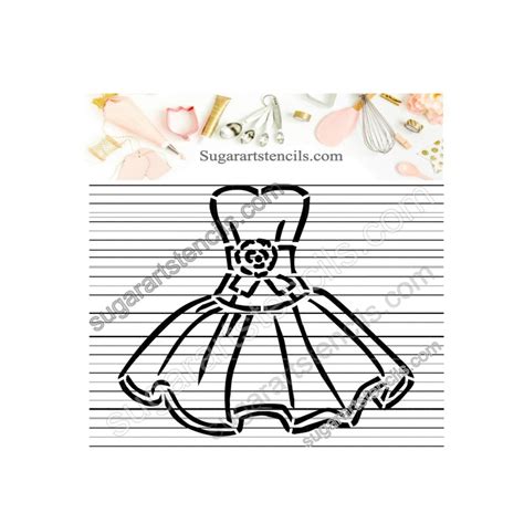 Princess Dress Pyo Cookie Stencil Wedding Dc00104