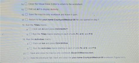 Size The Code Window In The Visual Basic Editor Chegg