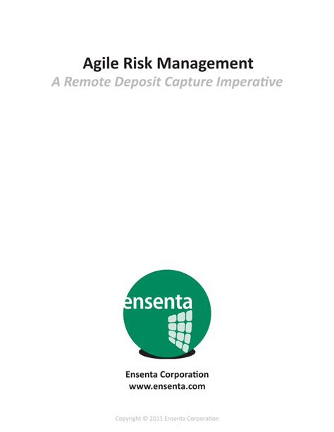 Pdf Agile Risk Managementagile Risk Management Executive Summary 4