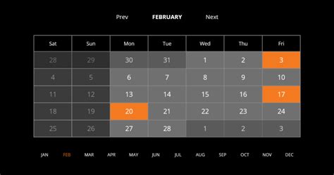 15 Css Calendars Codewithrandom