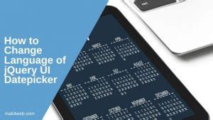 How To Change Language Of JQuery UI Datepicker