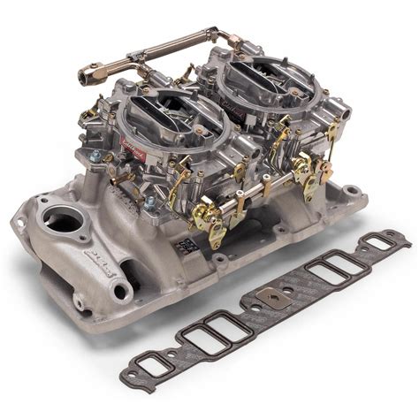 Edelbrock 2065 Rpm Air Gap Dual Quad Intake Manifoldcarburetor