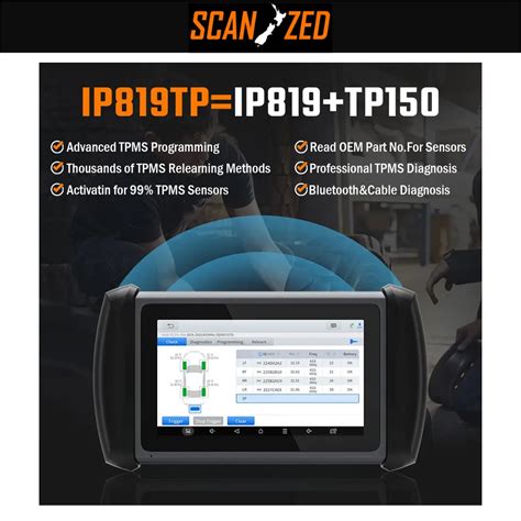 Xtool Inplus Ip819tp Bluetooth Tpms And Diagnostic Scan Tool Scanzed Auckland Nz