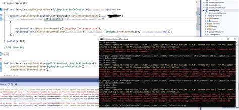 Asp Net Core Error When To Create Migration And Update Database Stack Overflow