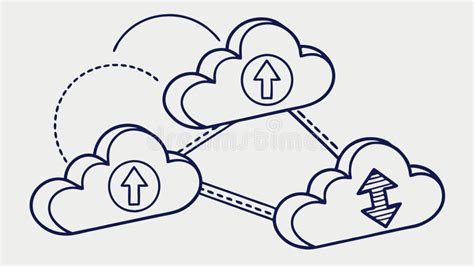Recycle Arrows On Clouds Cloud Data Refresh And Update Cycle Vector Design Generative Ai Stock