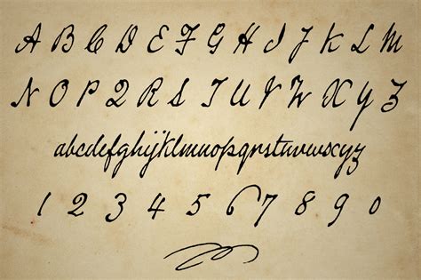 Oldfonts Com Houston Pen A Realistic Old Handwriting