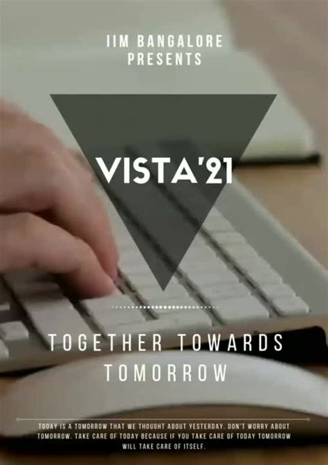 [video] Saksham Saraswat On Linkedin Vista2021 Iimbanglorevista Together Towards Tomorrow…