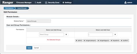 Adding Or Editing Module Permissions
