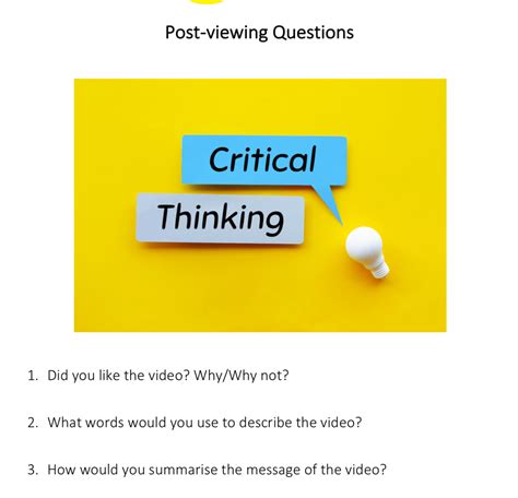 Critical Thinking Film English