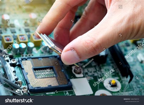 Hand Computer Engineering Brings Computer Cpu Stock Photo 1406706572 Shutterstock