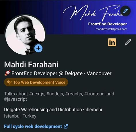 Mahdi Farahani On Linkedin Topwebdevelopmentvoice Linkedinbadge