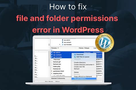 How To Fix File And Folder Permissions Error In Wordpress Launch