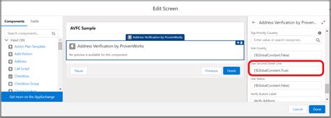 Address Verification Flow Component Enable 2 Street Line Address ProvenWorks