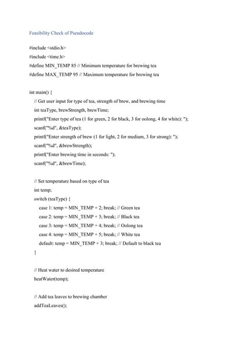 feasibility check of pseudocode docx