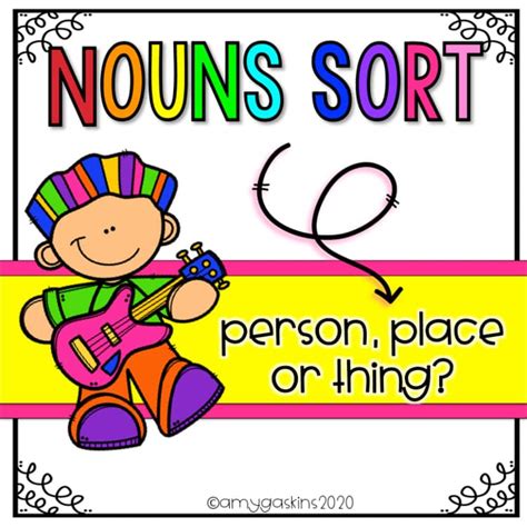 Noun Sort Activity Ela Task Cards Anchor Charts By The Bookish
