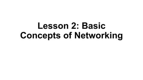 Lesson 2 Introduction To Networkpptx