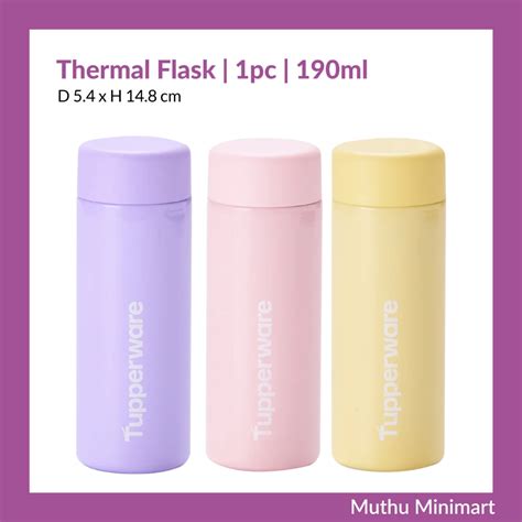 Original Tupperware Easy Open Thermal Flask Keep Warm Bottles Water