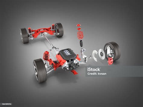 바퀴와 엔진 하 부 자세히 블랙 그라데이션에 고립 된 자동차의 3d 배경 0명에 대한 스톡 사진 및 기타 이미지 0명 개념 개발 Istock