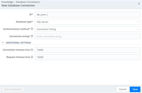 database connections cribl docs