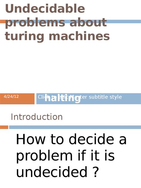 Undecidable Problems About Turing Machines Pdf Computability Theory