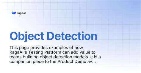 Object Detection Ragaai