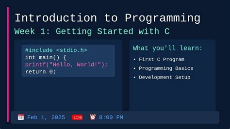 Week 01 Your Journey To Becoming A Programmer Youtube