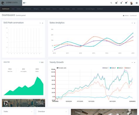 Lion Horizontal Nav Bootstrap Admin Templates For 2018