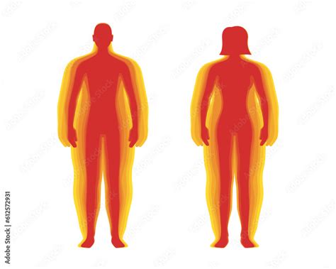 Bmi Classification Measurement Infographic Set Concept Man And Woman Body Mass Index Level