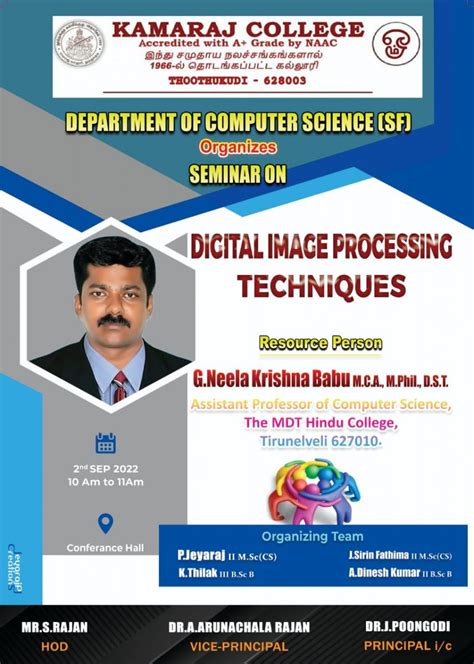 digital image processing techniques kamaraj college
