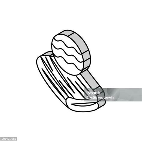 Velveteen 직물 Isometric 아이콘 벡터 일러스트 레이 션 공단에 대한 스톡 벡터 아트 및 기타 이미지 공단